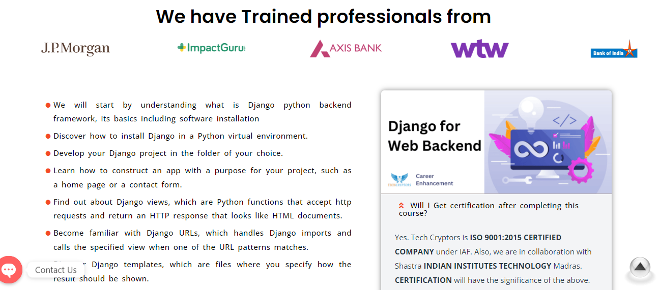Django Web Course | Tech Cryptors